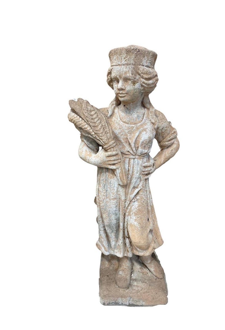 Set of 4 Cast Stone Four Seasons Outdoor Statuary Sculptures For Sale ...