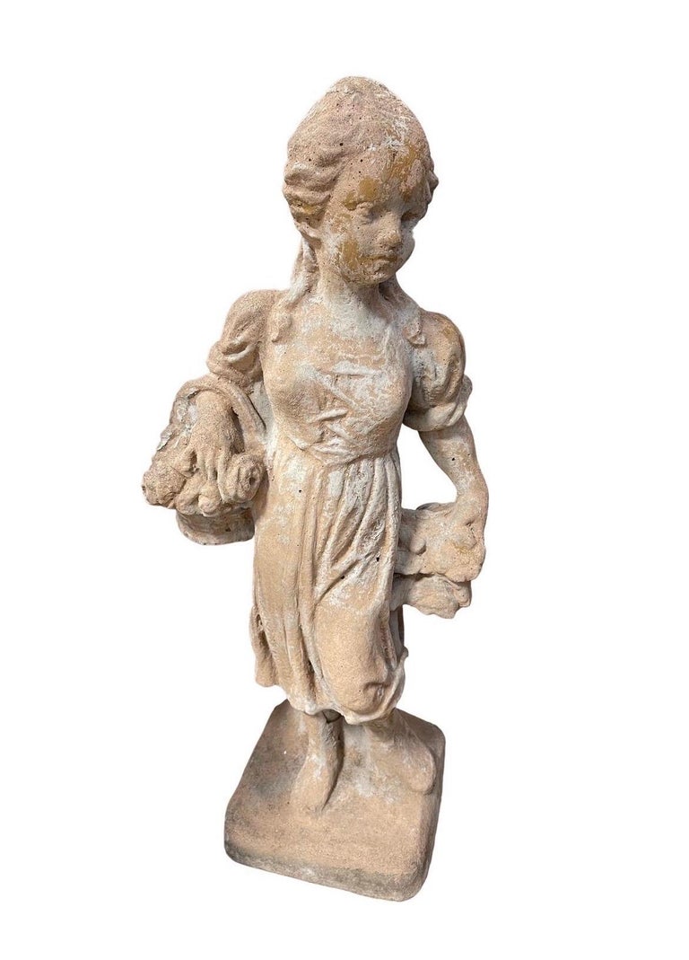 Set of 4 Cast Stone Four Seasons Outdoor Statuary Sculptures For Sale ...