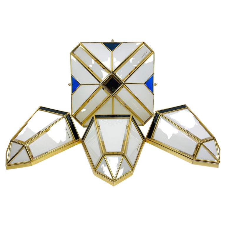 Set of 4 Ceiling Lamp and 3 Wall Lamps by Sothis Italy 1980s For Sale ...
