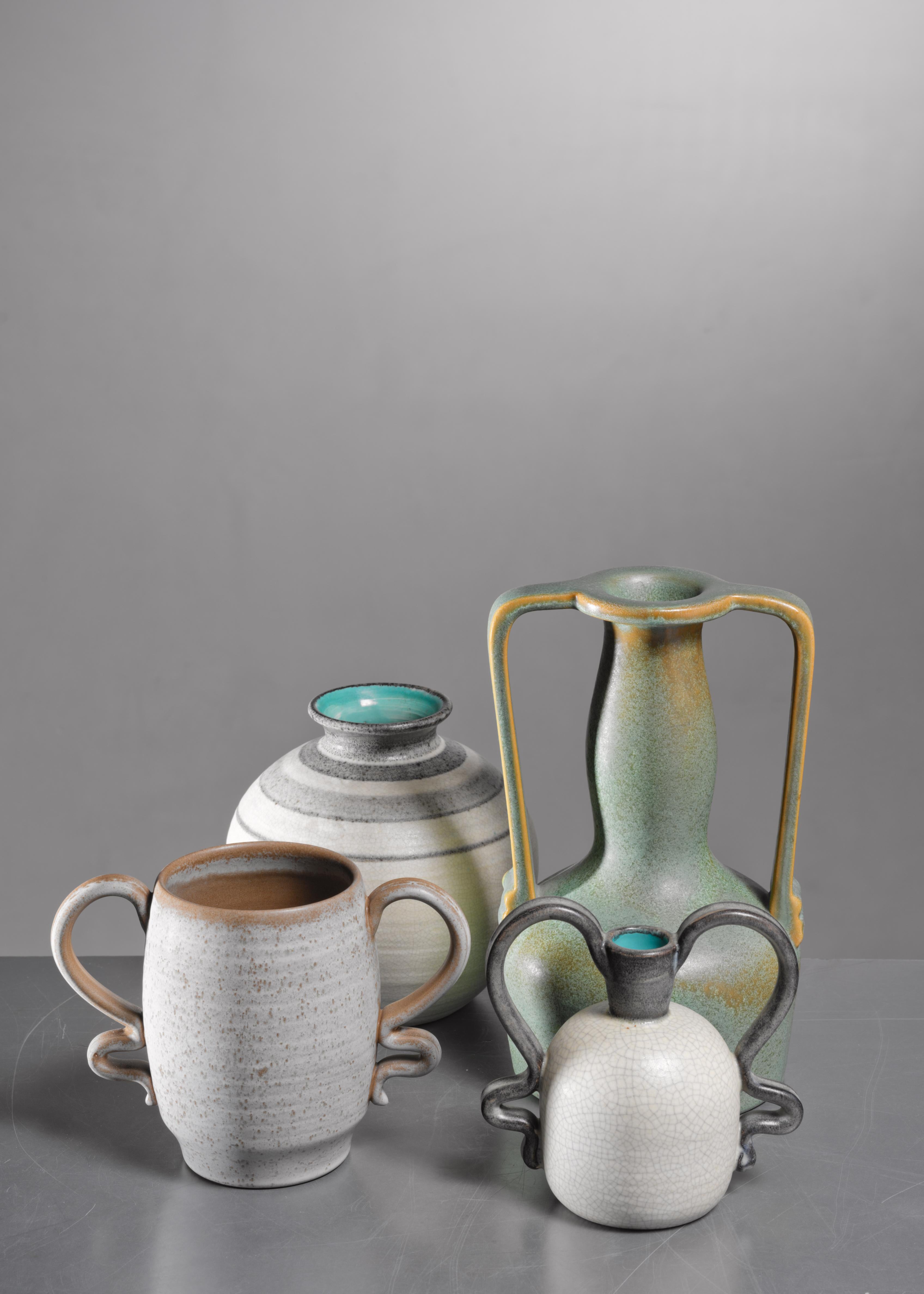 Set of 4 ceramic vases by Eva Jancke-Björk and Ewald Dahlskog for Bo ...