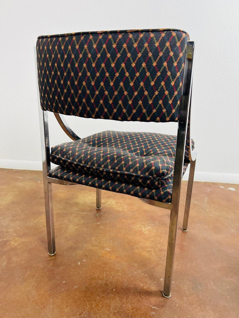 Set of 4 Chrome Dining Chairs by Wolfgang Hoffmann for Howell Co. For ...