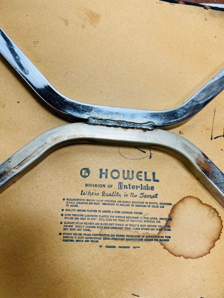 Set of 4 Chrome Dining Chairs by Wolfgang Hoffmann for Howell Co. For ...