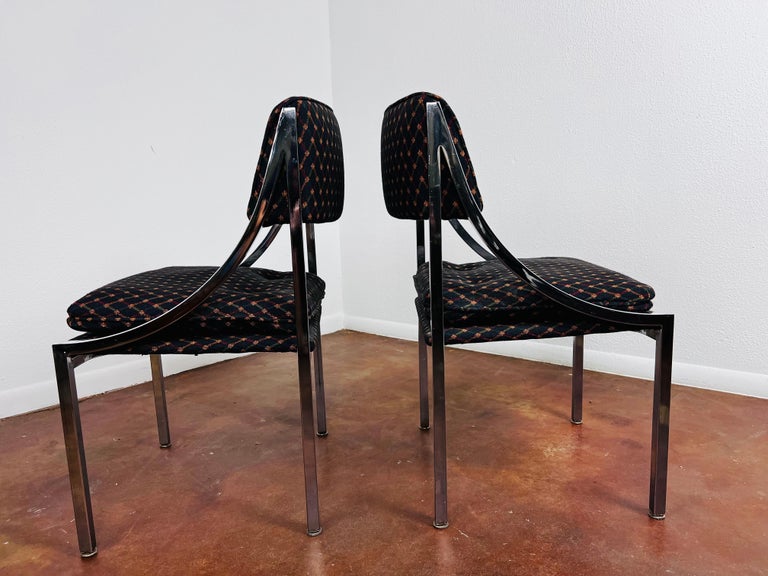 Set of 4 Chrome Dining Chairs by Wolfgang Hoffmann for Howell Co. For ...
