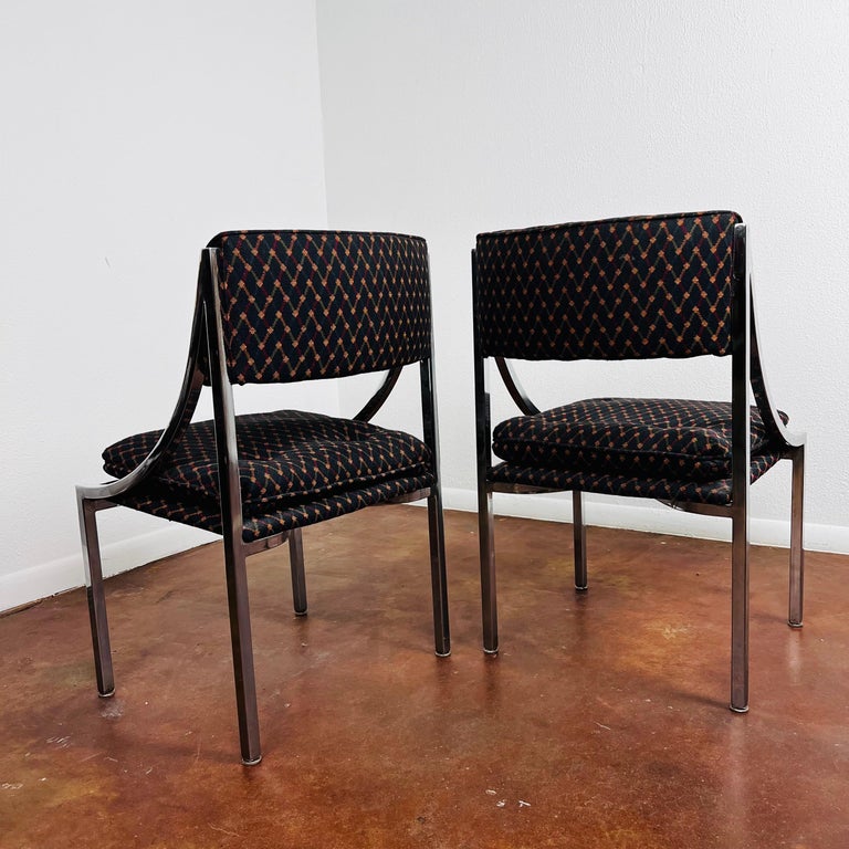 Set of 4 Chrome Dining Chairs by Wolfgang Hoffmann for Howell Co. For ...