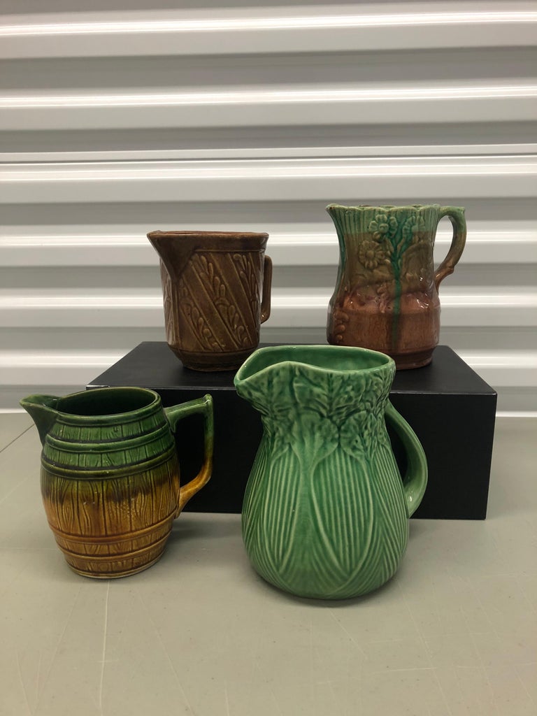 Set of '4' Collectable Green Jugs For Sale at 1stDibs