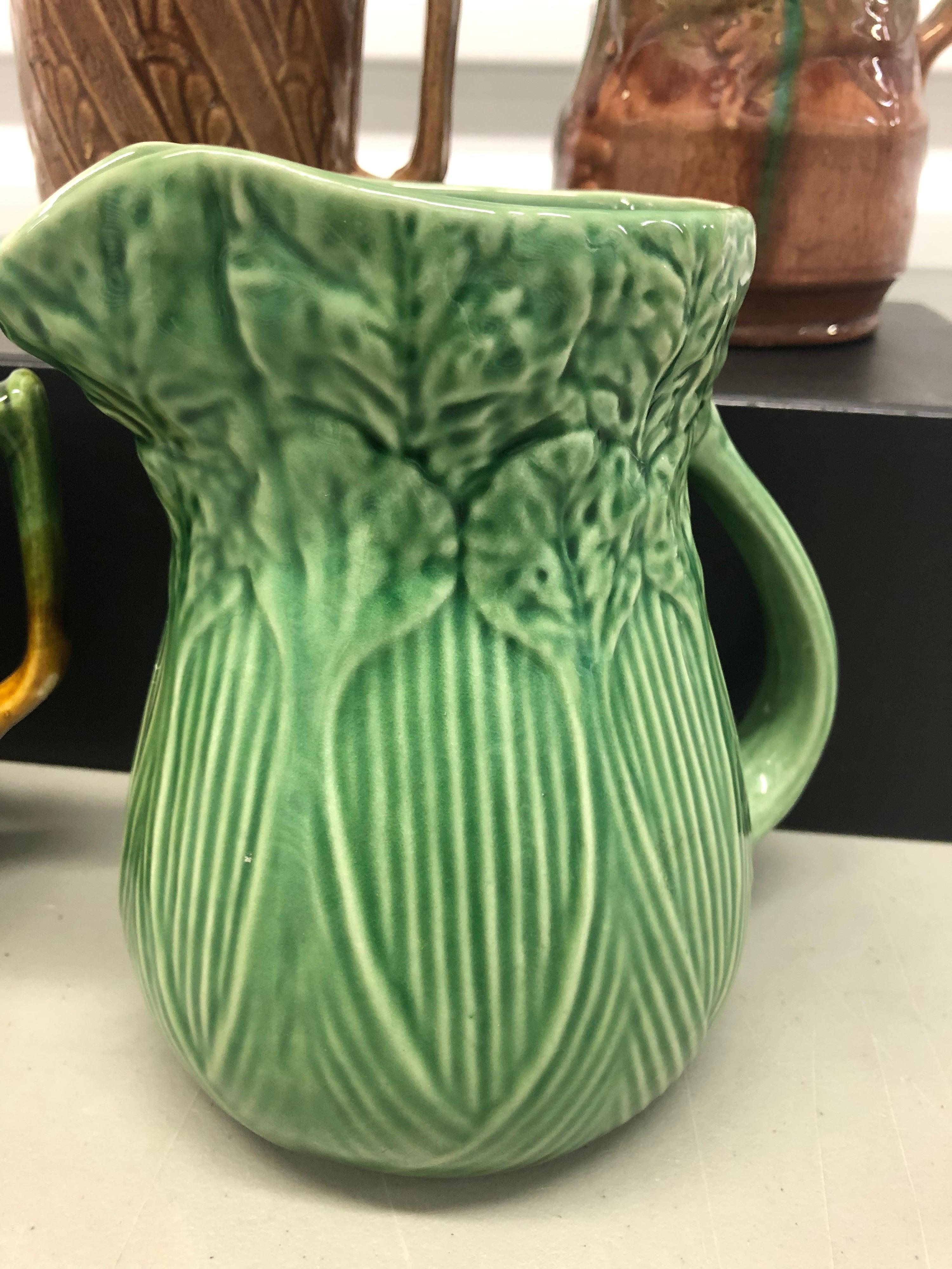 Set of '4' Collectable Green Jugs For Sale at 1stDibs