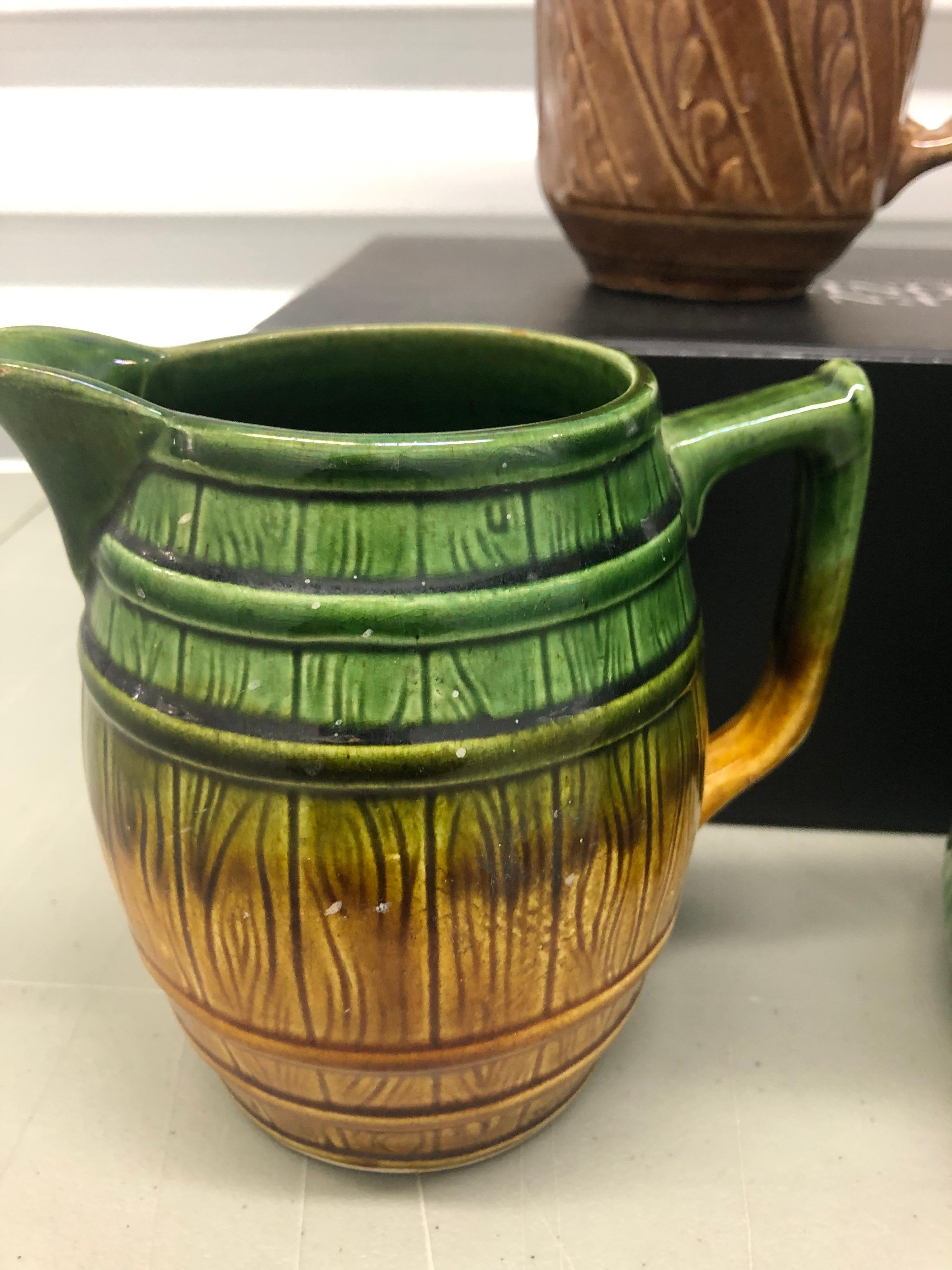 Set of '4' Collectable Green Jugs For Sale at 1stDibs