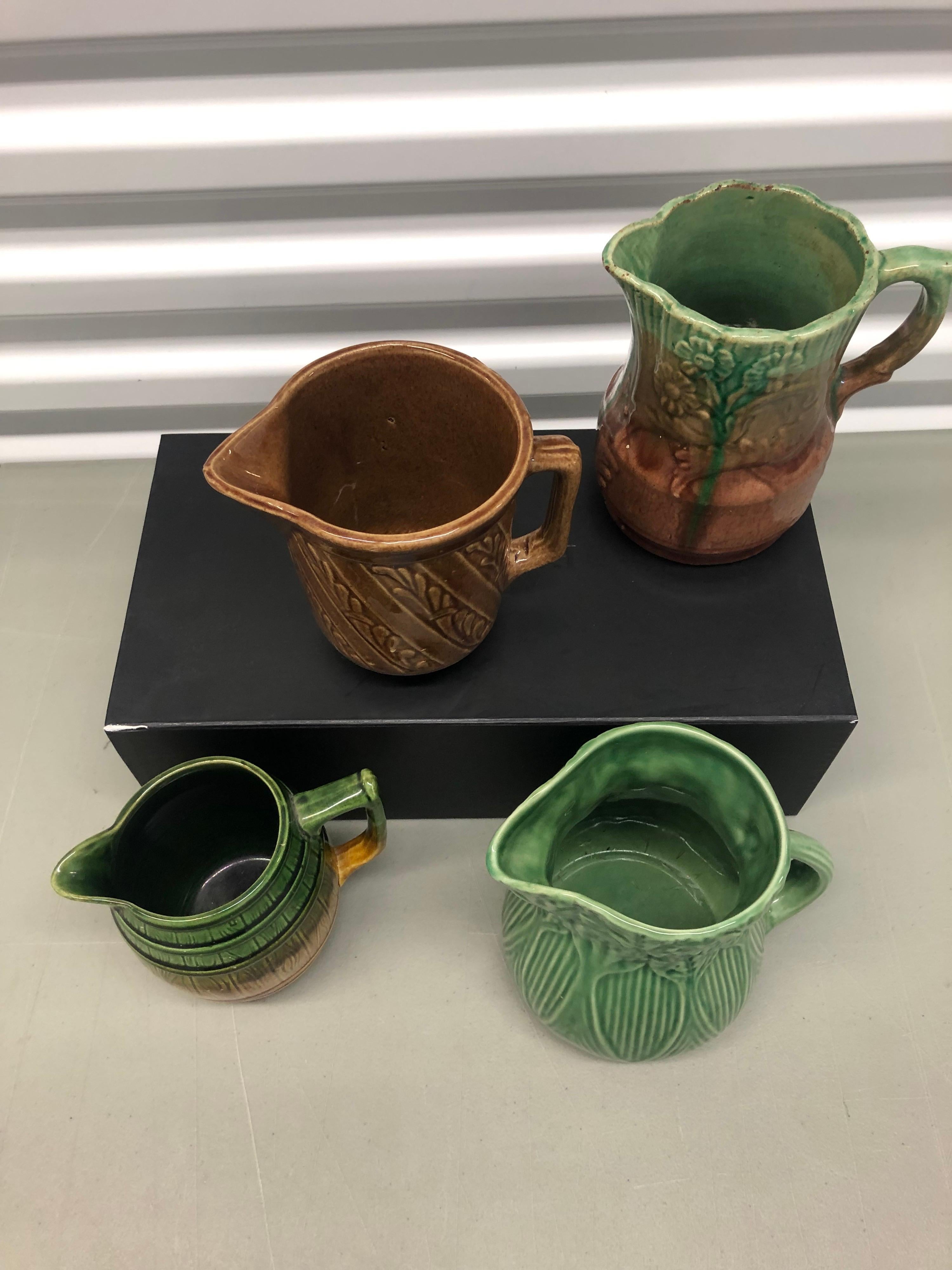 Set of '4' Collectable Green Jugs For Sale at 1stDibs