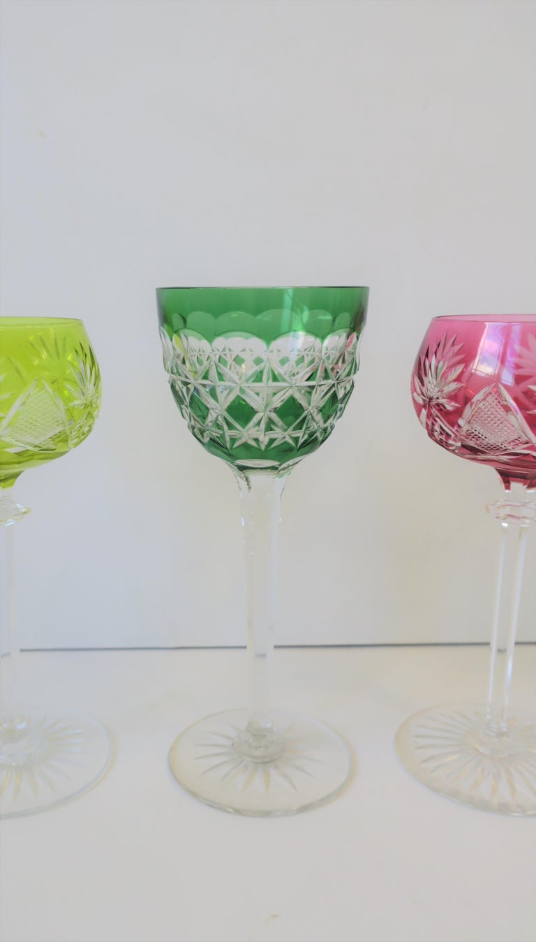 Euro Czech Bohemian Crystal Wine or Cocktail Glasses at 1stDibs