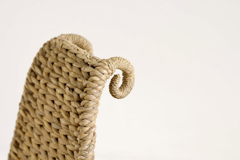 Set of 4 Conran Shop Woven Seagrass Chairs with Rams Horn Details For ...