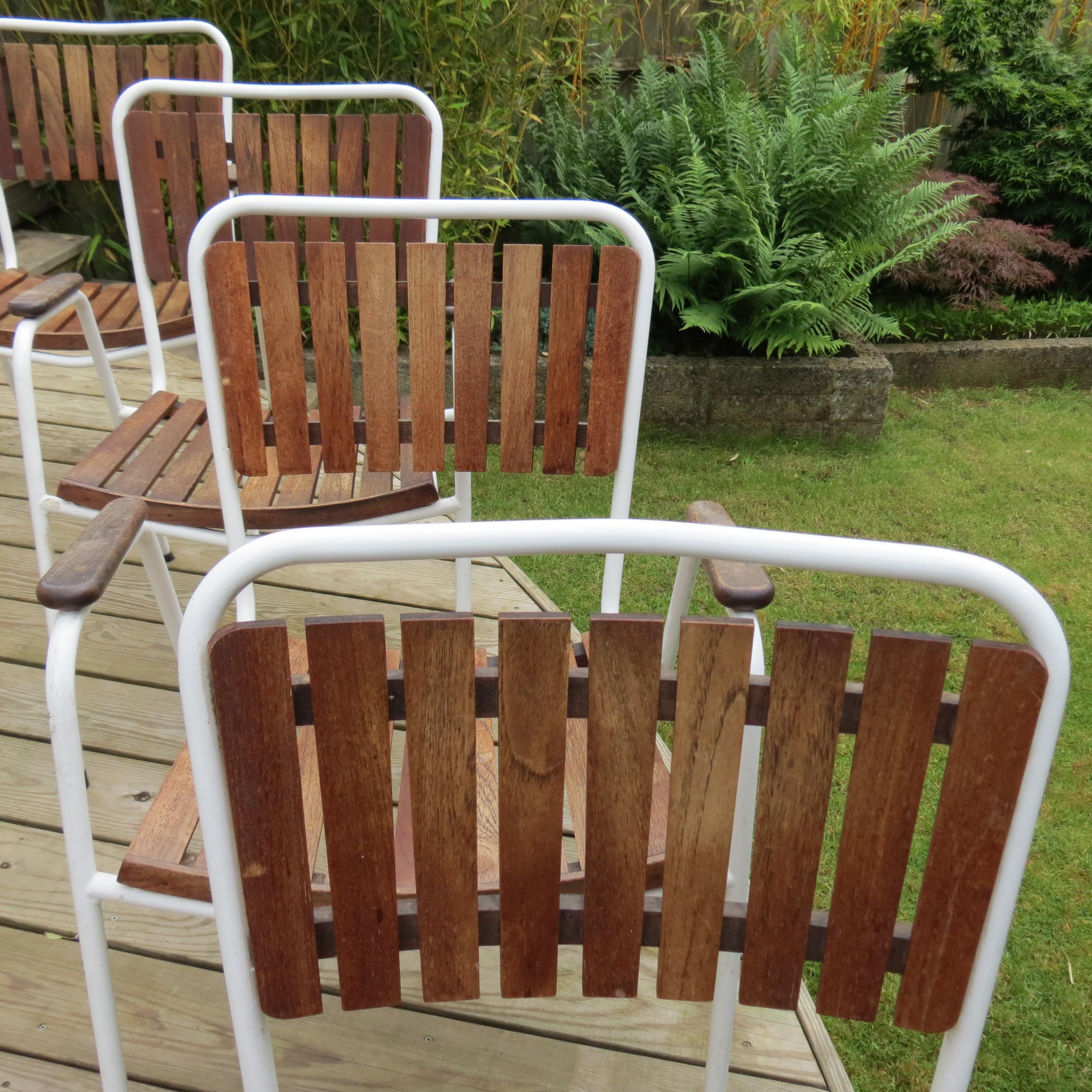 Set of 4 Danish Daneline Teak Stacking Garden Chairs at 1stDibs ...
