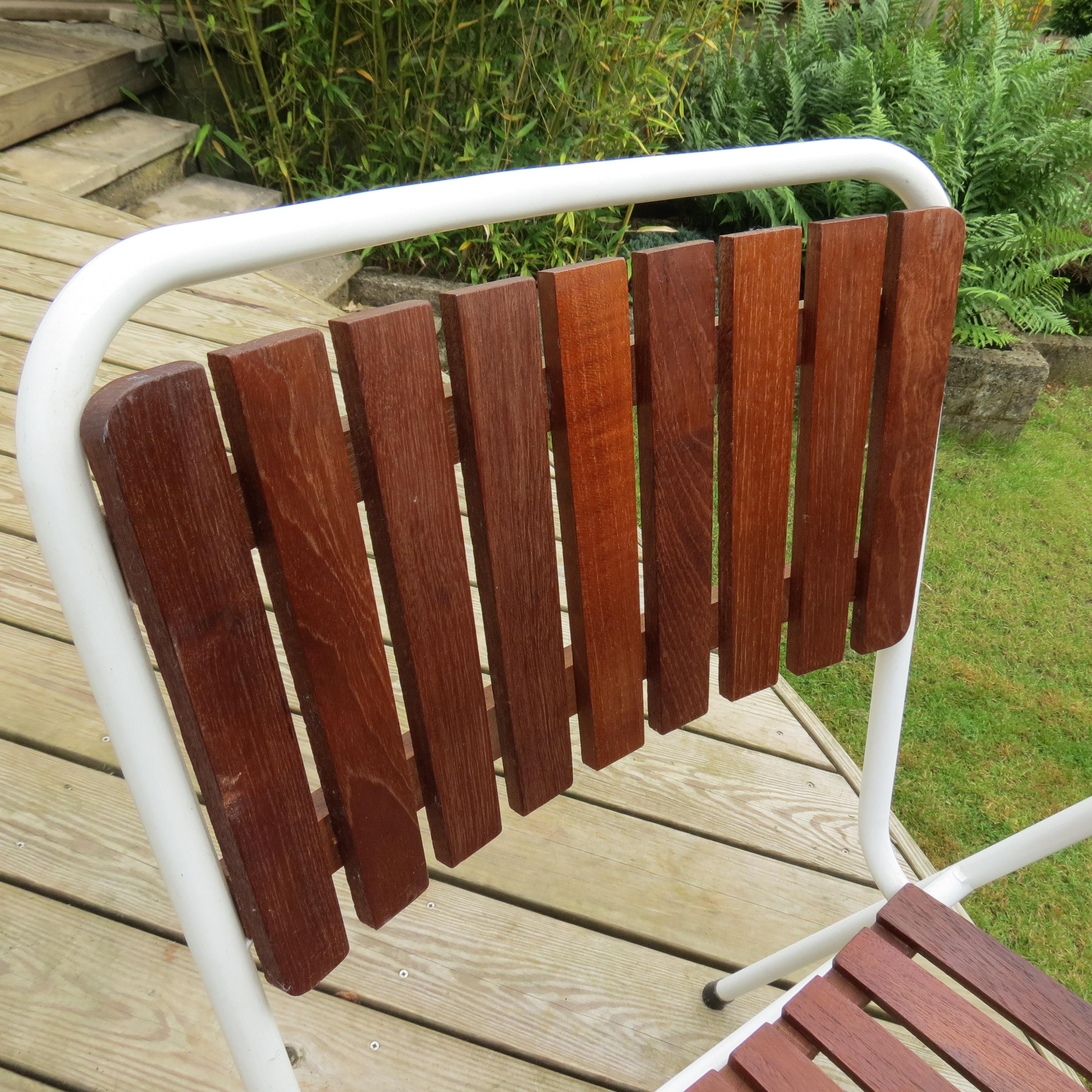 Set of 4 Danish Daneline Teak Stacking Garden Chairs at 1stDibs ...