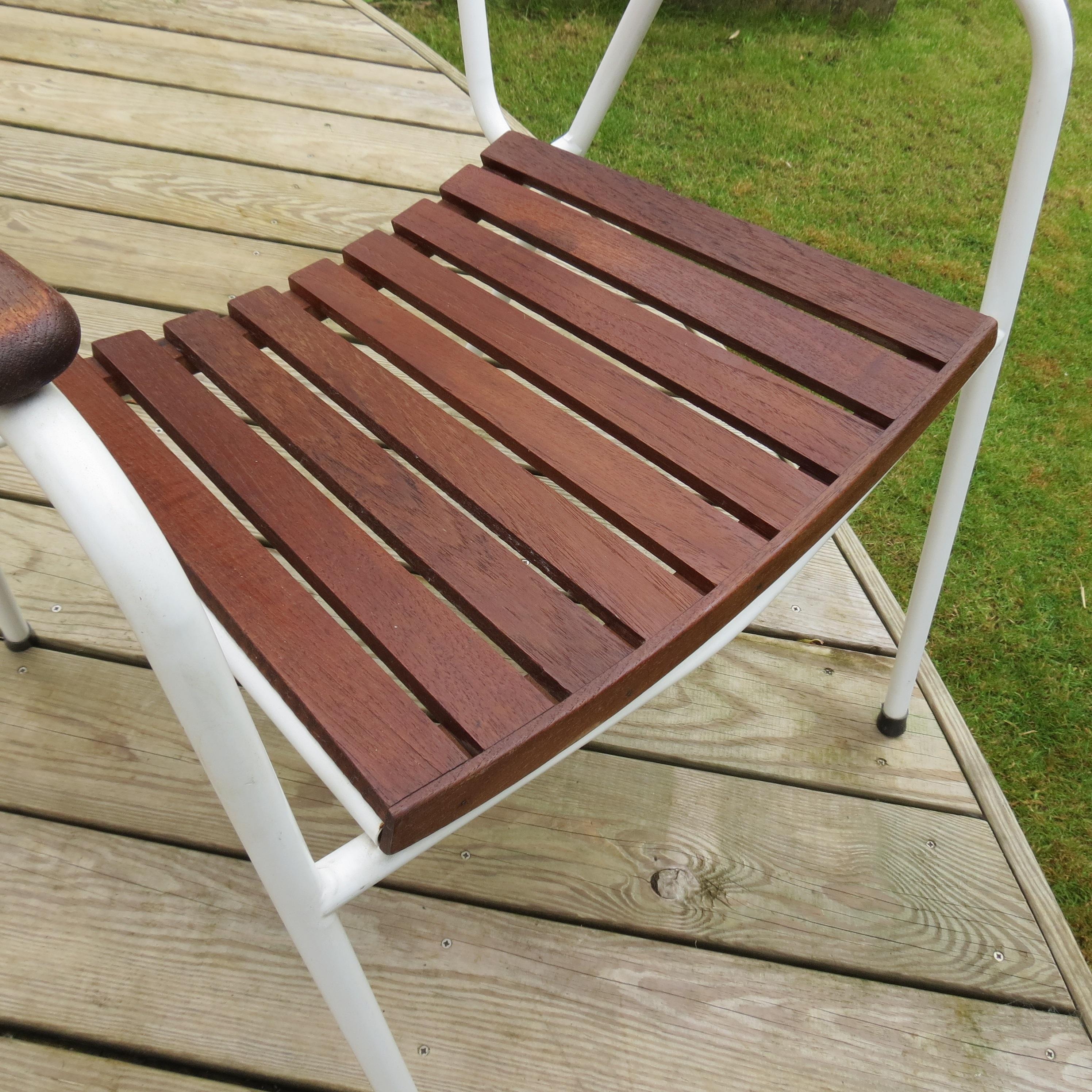 Set of 4 Danish Daneline Teak Stacking Garden Chairs at 1stDibs ...