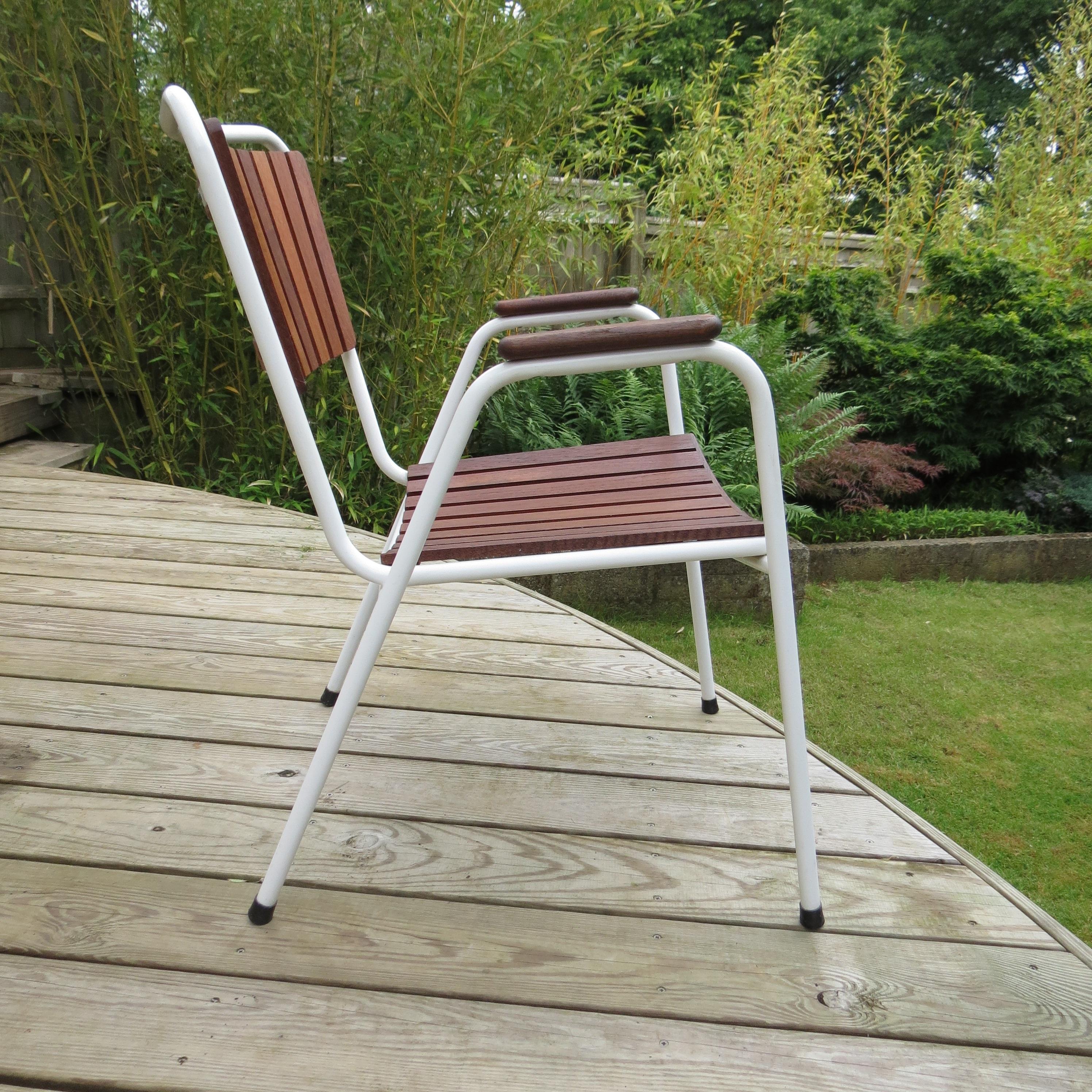 Set of 4 Danish Daneline Teak Stacking Garden Chairs at 1stDibs ...