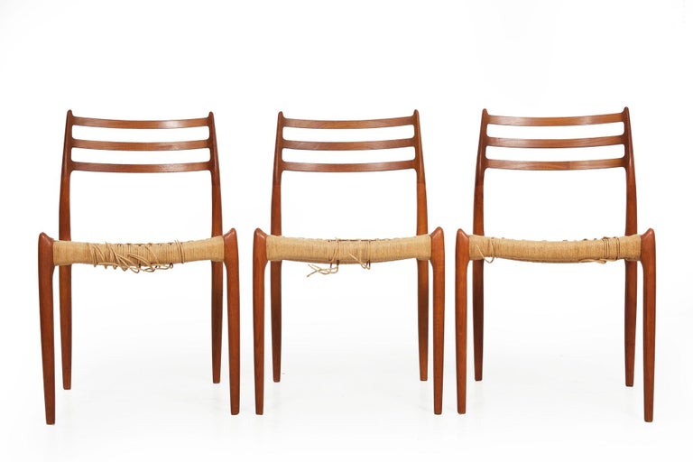 Set of 4 Danish Modern Teak Model 78 Dining Chairs by Niels Møller For ...