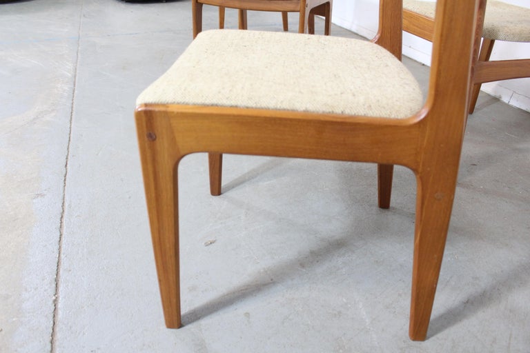 Set of 4 Danish Modern Teak Side Dining Chairs by D-Scan at 1stDibs | d ...