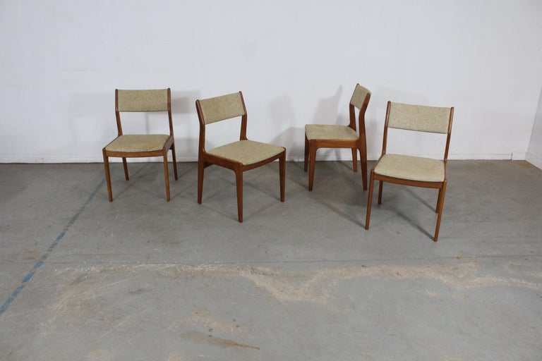 Set of 4 Danish Modern Teak Side Dining Chairs by D-Scan at 1stDibs | d ...