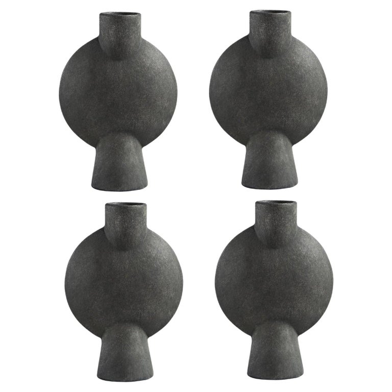 Set of 4 Dark Grey Mini Sphere Vase Bubl by 101 Copenhagen For Sale at ...
