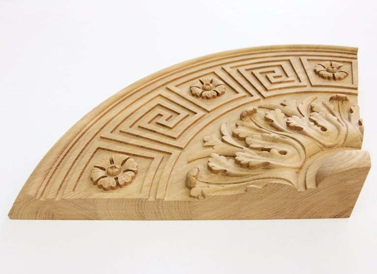 Set of 4 Decorative Hand Carved Wood Rosettes for Interior For Sale at ...