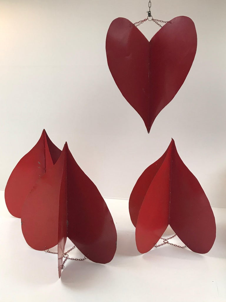 Set of 4 Decorative Hearts For Sale at 1stDibs