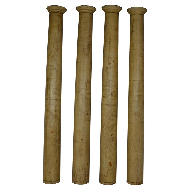Set of 4 Decorative Wooden Pillars For Sale at 1stDibs
