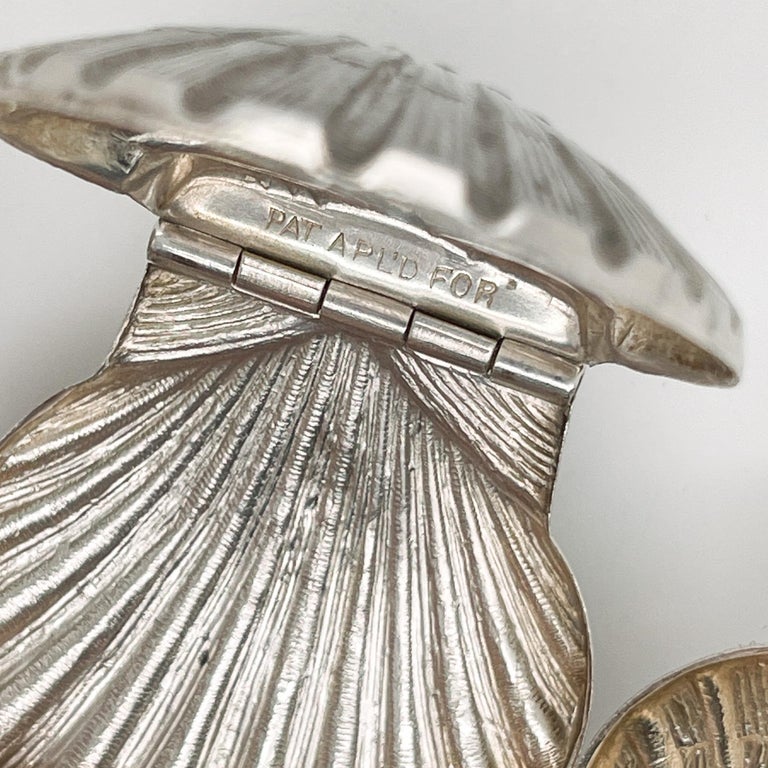 Set of 4 Diminutive Scallop Shaped Sterling Silver Sea Shell Hinged ...