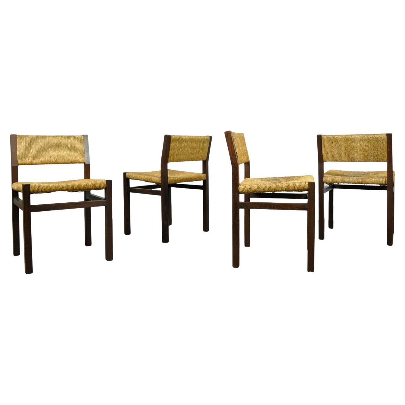 Martin Visser for 'T Spectrum Dining Chair in Black Leather For Sale at ...