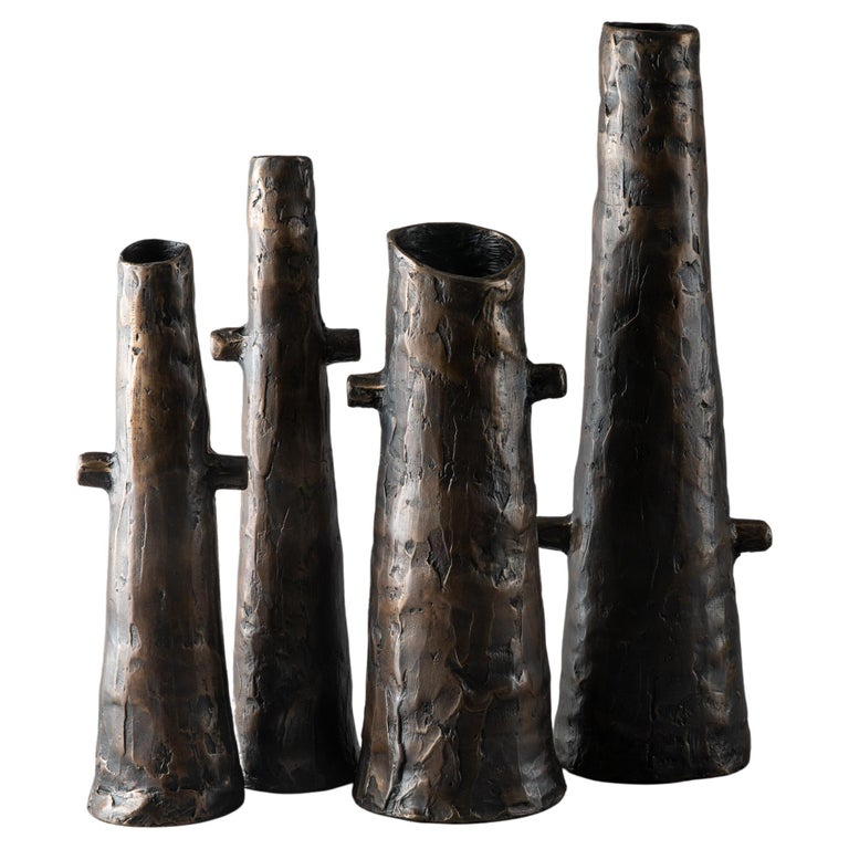 Set of 4 Figari Vases by Jean Grisoni For Sale at 1stDibs