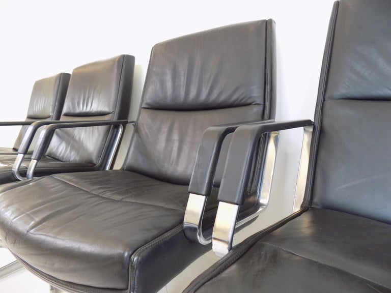 Set of 4 FK 711 Lounge Chairs by Preben Fabricius/Jørgen Kastholm for W ...