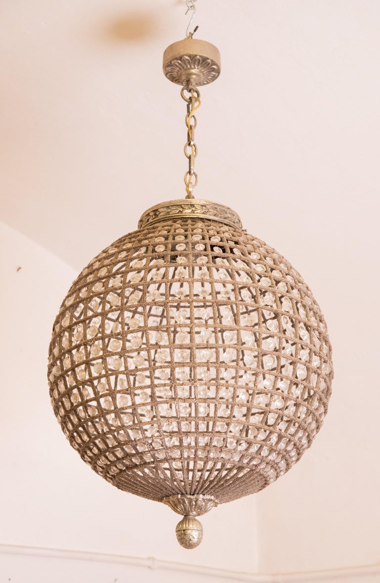 Set of 4 French Sphere Chandelier Emperor Style, 1970s For Sale at 1stDibs