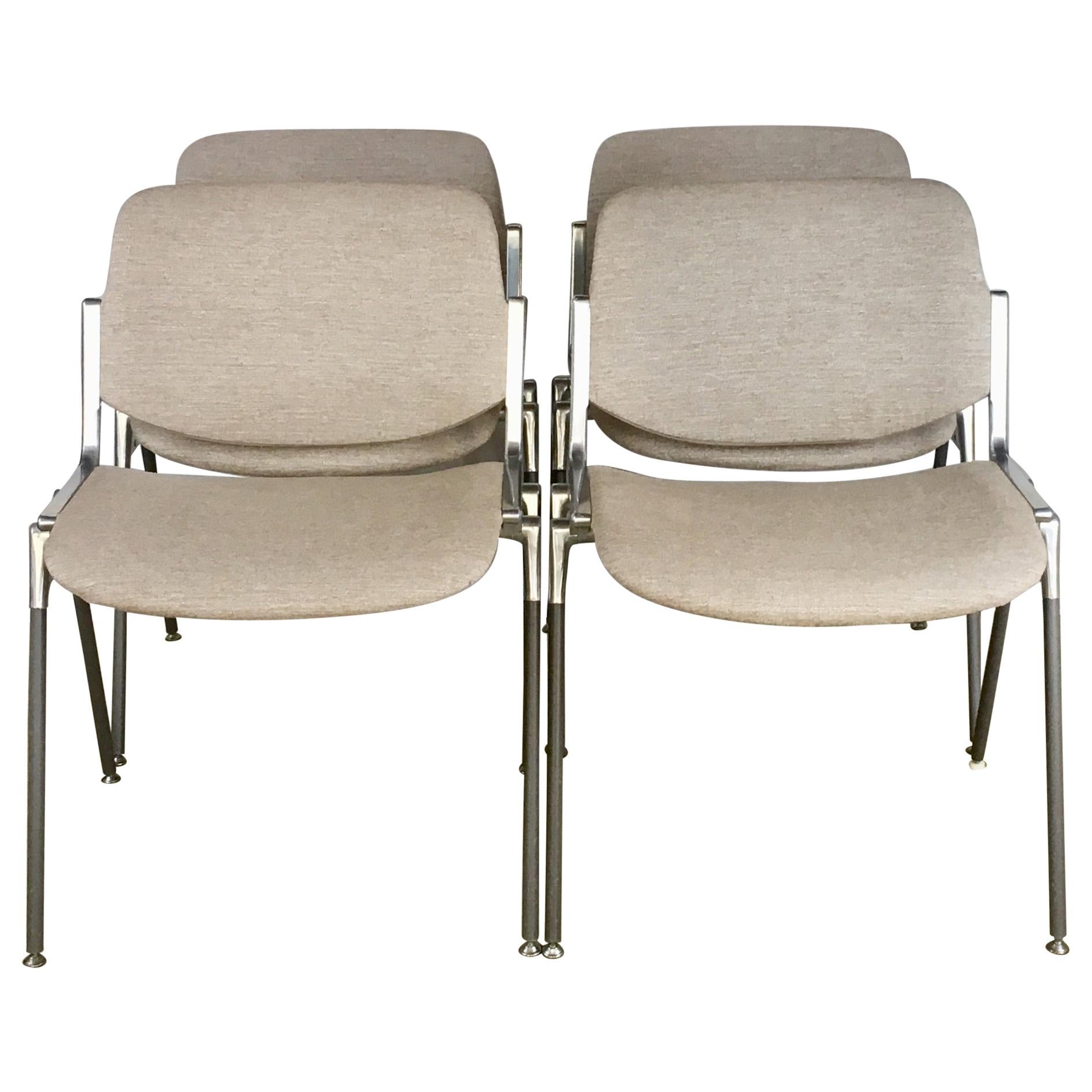 Set of 4 Giancarlo Piretti Stackable Chairs for Castelli, 1960s at ...