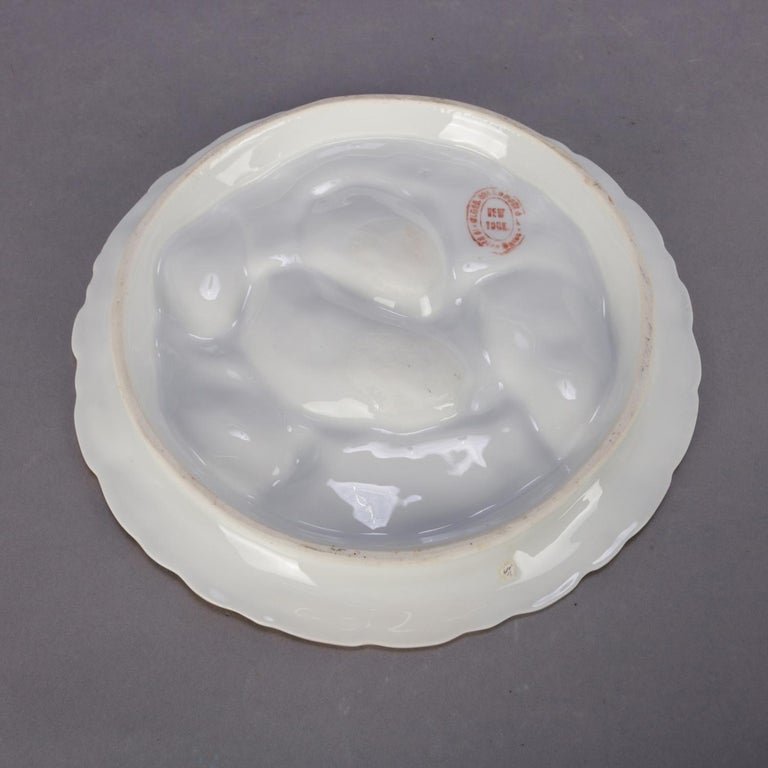 Set of 4 Gilman Collamore and Co. Hand Gilt Porcelain Oyster Plates ...