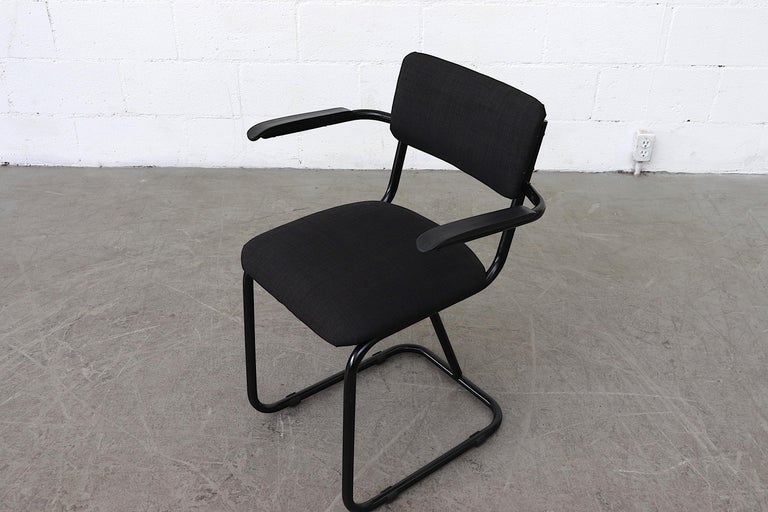Set of 4 Gispen '207' Tubular Chairs with Acrylic Arm Rests For Sale at ...