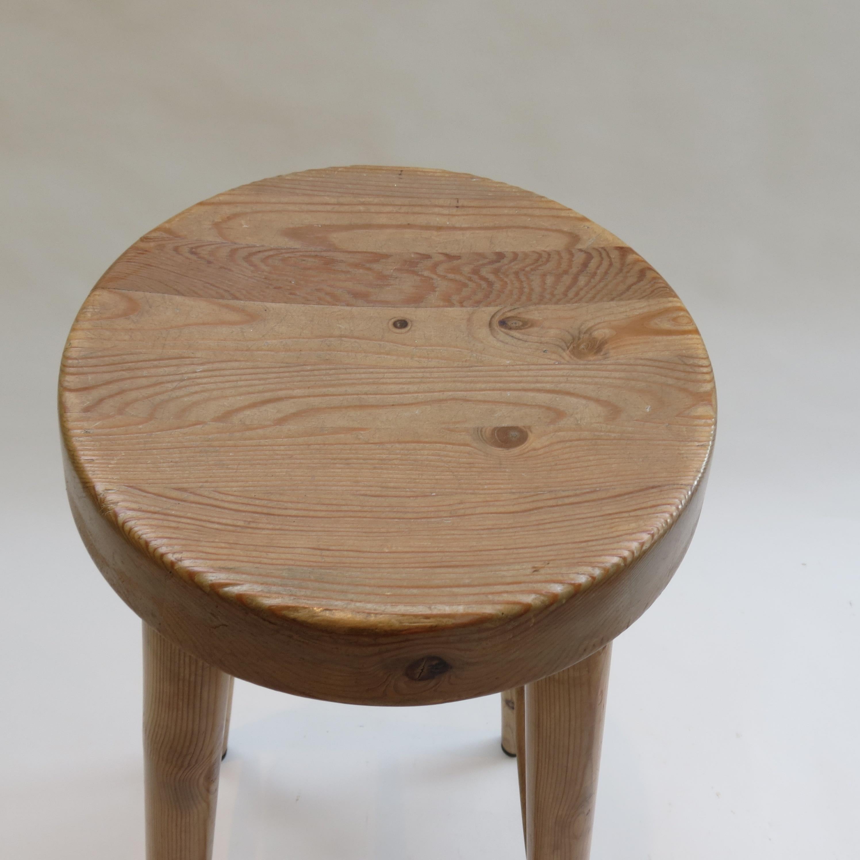 Set of 4 Hand Produced Pine Tall Stools from the 1970s at 1stDibs