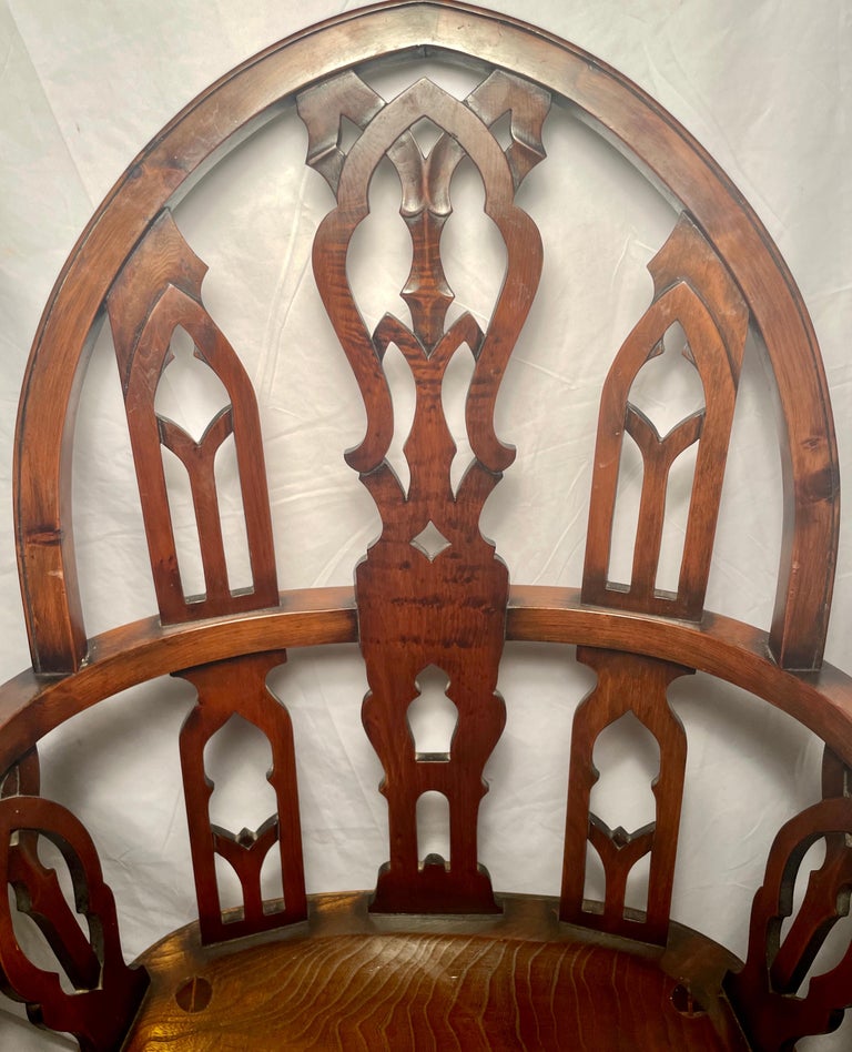 Set of 4 Handmade English "Victoria and Albert" Style Oak Windsor ...