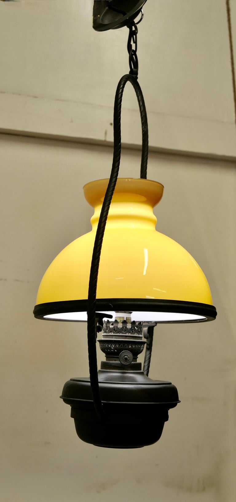 Set of 4 Hanging Bistro Table Oil Lamps For Sale at 1stDibs