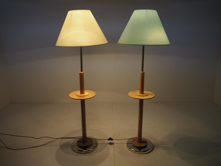 Set of 4 Hotel Floor Lamps, Fabric Shade, 2000s at 1stDibs