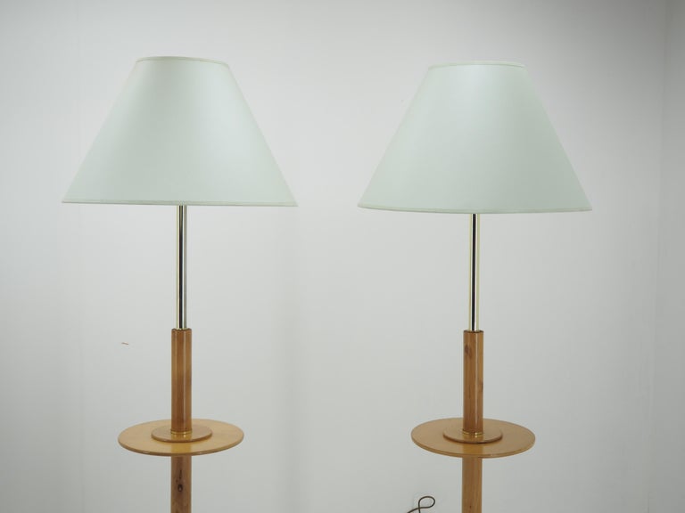 Set of 4 Hotel Floor Lamps, Fabric Shade, 2000s For Sale at 1stDibs