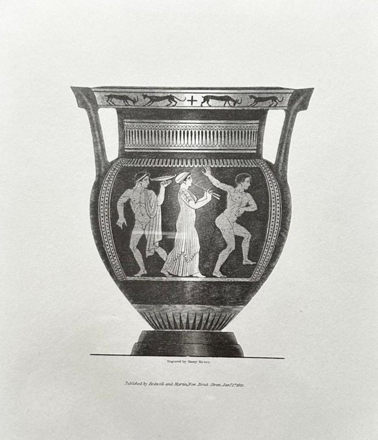 Set of 4 Italian Engravings of 20th Century Greek Vases For Sale at 1stDibs