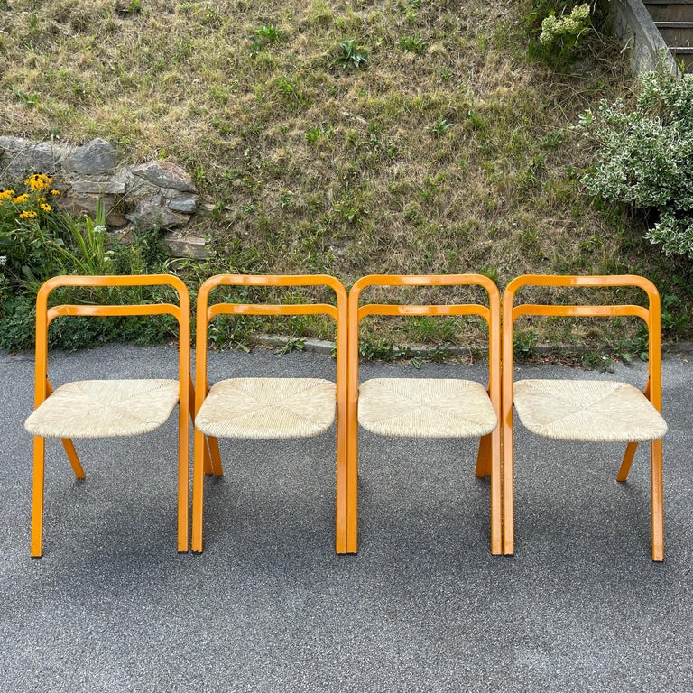 Set of 4 Italian Folding Chairs by Giorgio Cattelan for Cidue, 1970s ...