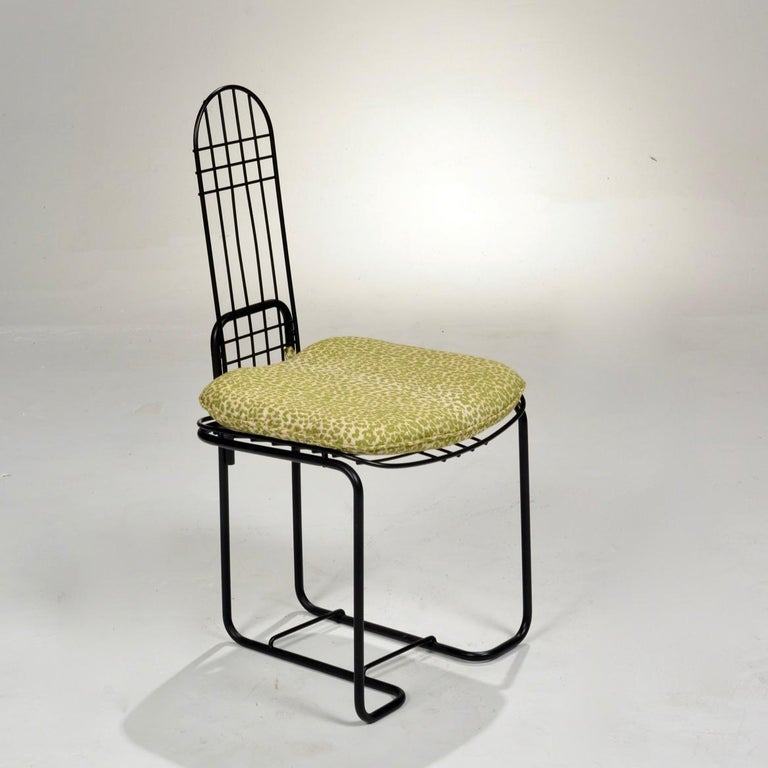 Set of 4 Italian Steel Chairs For Sale at 1stDibs