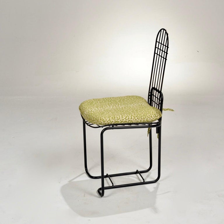 Set of 4 Italian Steel Chairs For Sale at 1stDibs