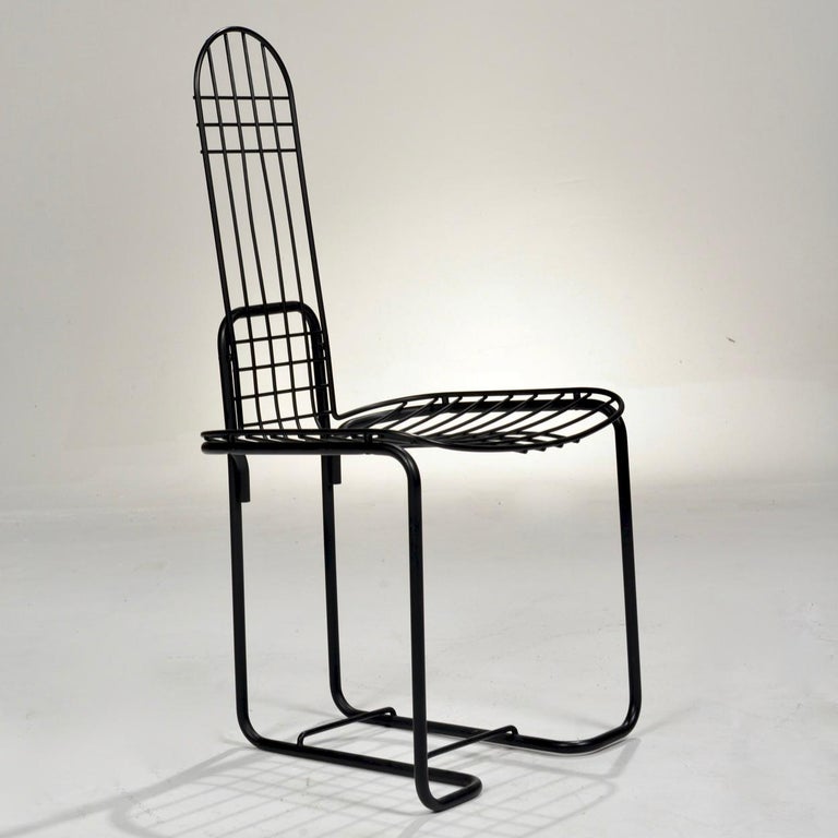 Set of 4 Italian Steel Chairs For Sale at 1stDibs