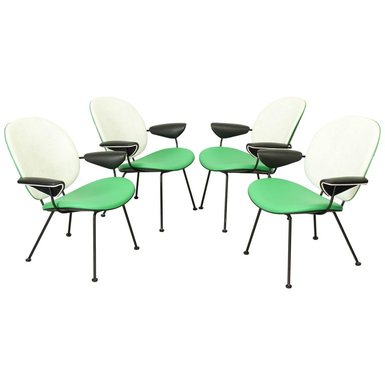 Set of 4 Kembo Chairs by W.H. Gispen for Kembo For Sale at 1stDibs
