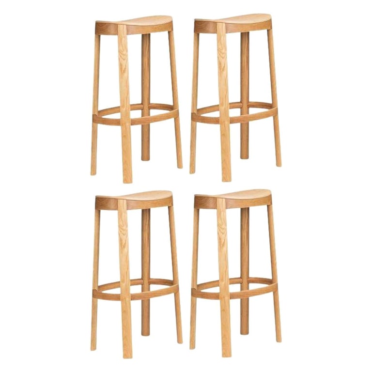 Set of 4, Lammi Bar Stool, Natural Ash by Made By Choice For Sale at ...