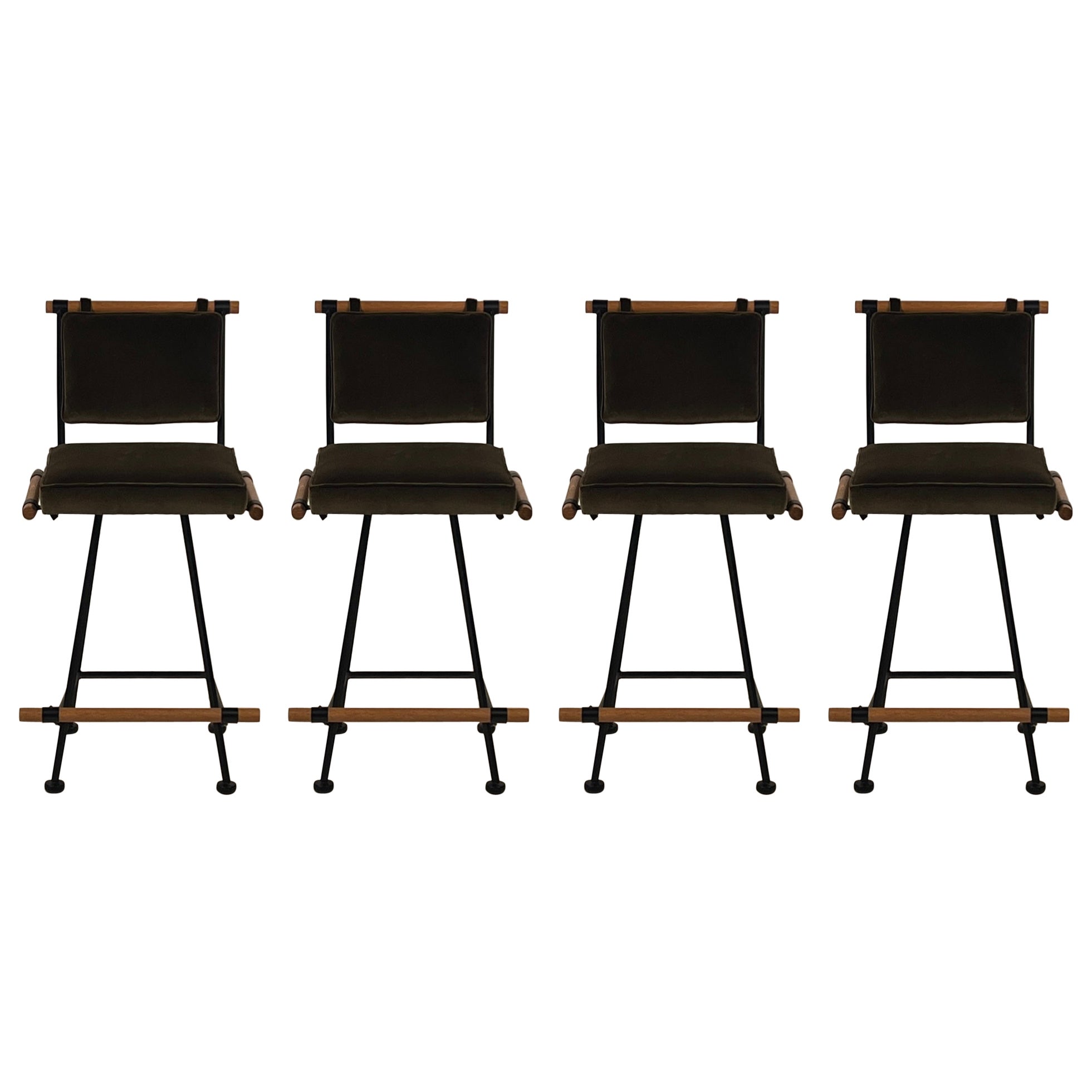 Pair of Chic 'Arcade' Wrought Iron and Shearling Chairs by Design ...