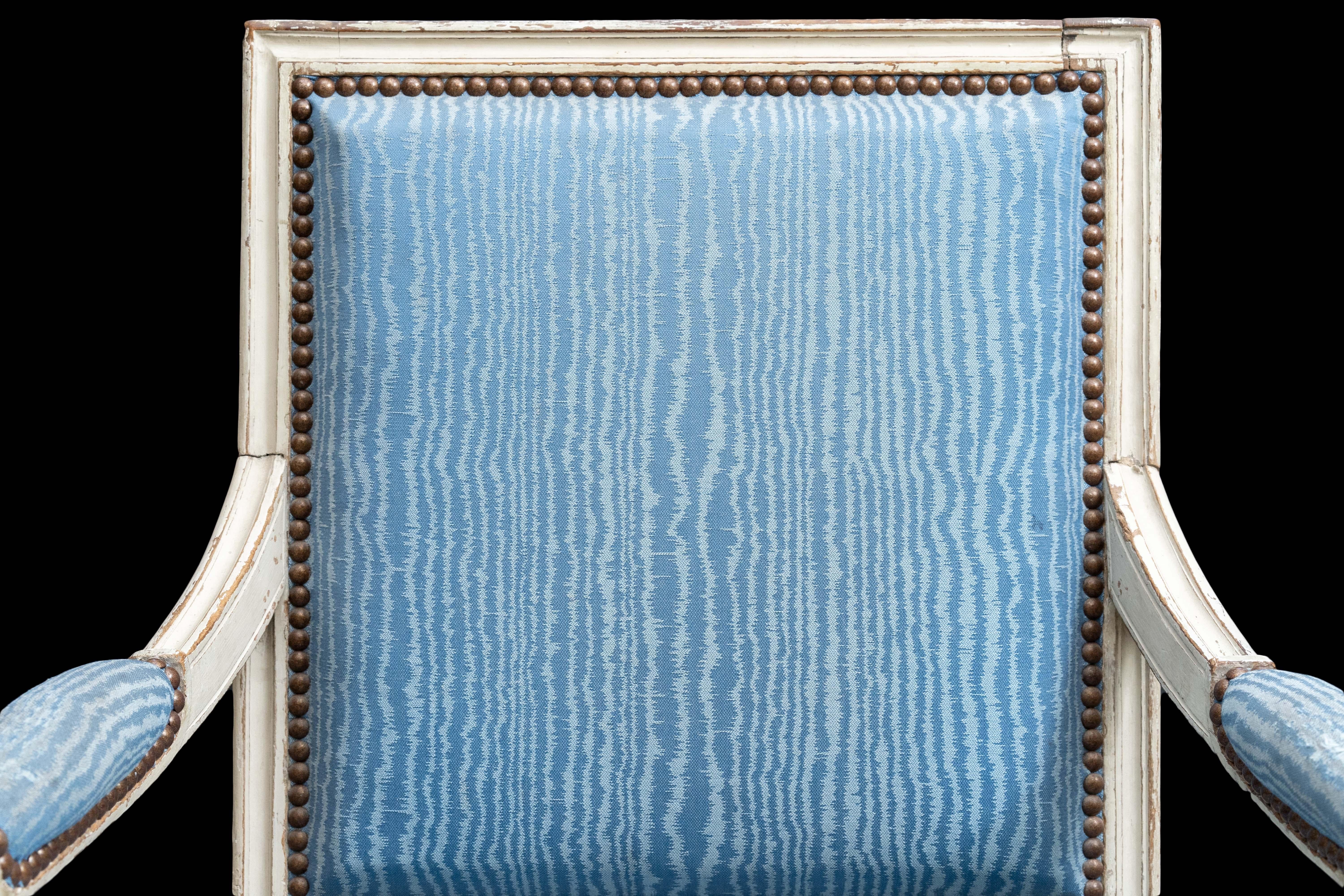 Set of 4 Louis XVI Period French Blue Arm Chairs at 1stDibs | french ...