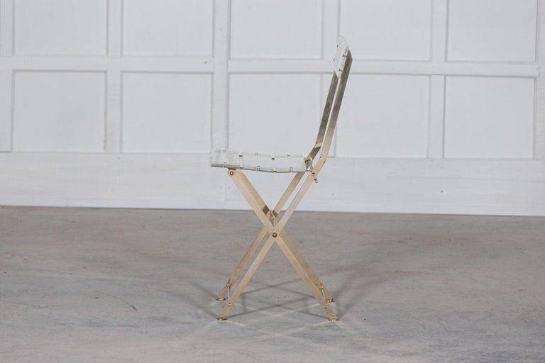 Set of 4 Lucite Folding Chairs Yonel Lebovici at 1stDibs
