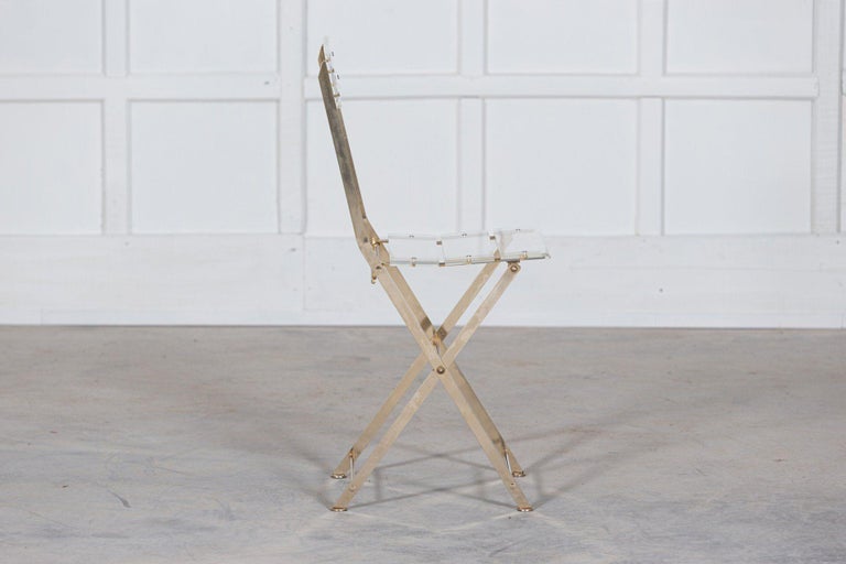 Set of 4 Lucite Folding Chairs Yonel Lebovici at 1stDibs