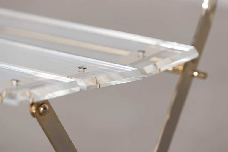 Set of 4 Lucite Folding Chairs Yonel Lebovici at 1stDibs